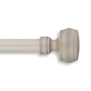 MODE Cambria Designer Series Farmhouse Antique Doorknob 1 1/8 In Dia. Fixed Length Curtain Rod ...